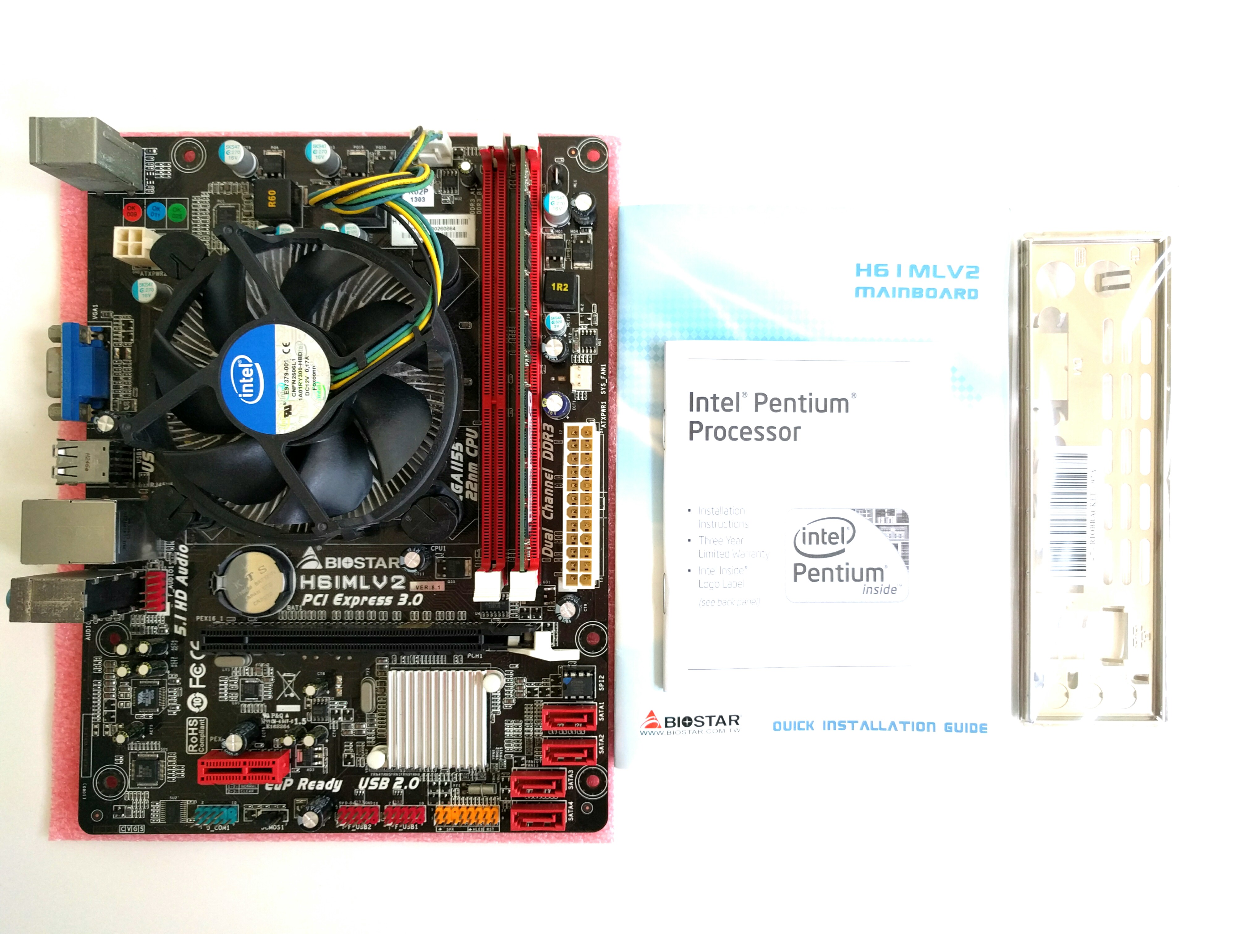 Biostar H61MLV2 LGA1155 Motherboard with CPU and RAM, Computers & Tech ...