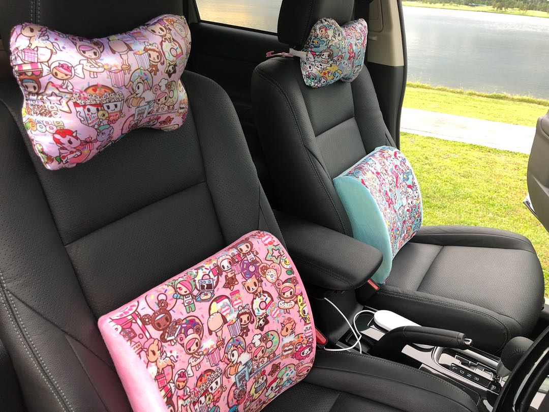 Donutella Sweet shop backrest and headrest, Everything Else on Carousell