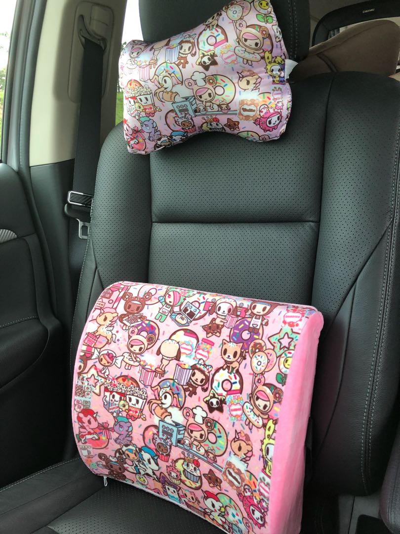 Donutella Sweet shop backrest and headrest, Everything Else on Carousell