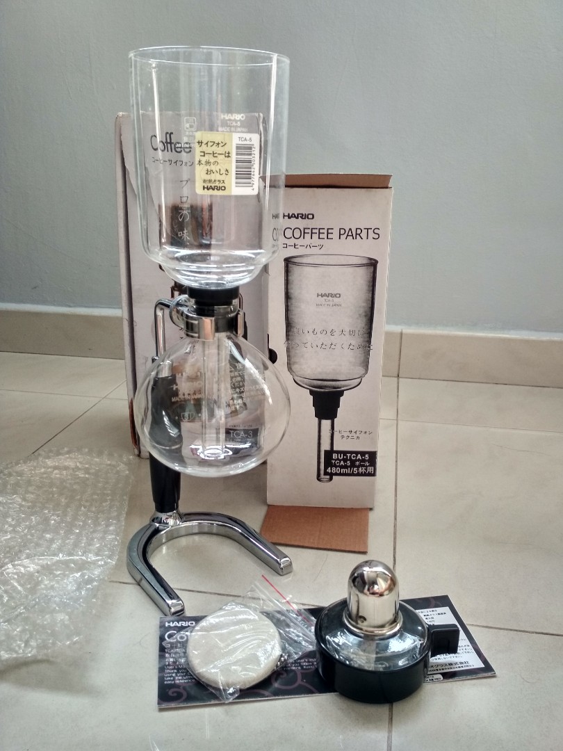 Hario TCA5 Syphon Coffee Maker (5 cups), TV & Home Appliances, Kitchen ...