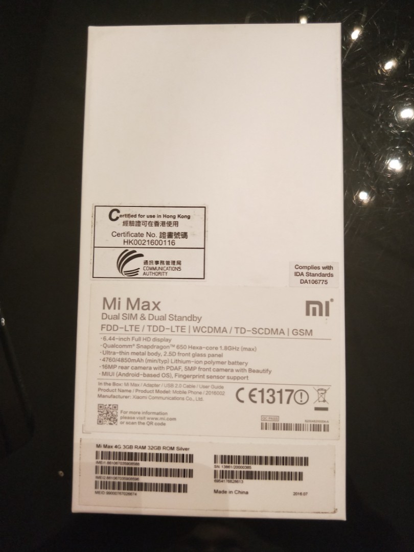 MI Max singtel set perfect condition, Mobile Phones & Gadgets, Mobile ...