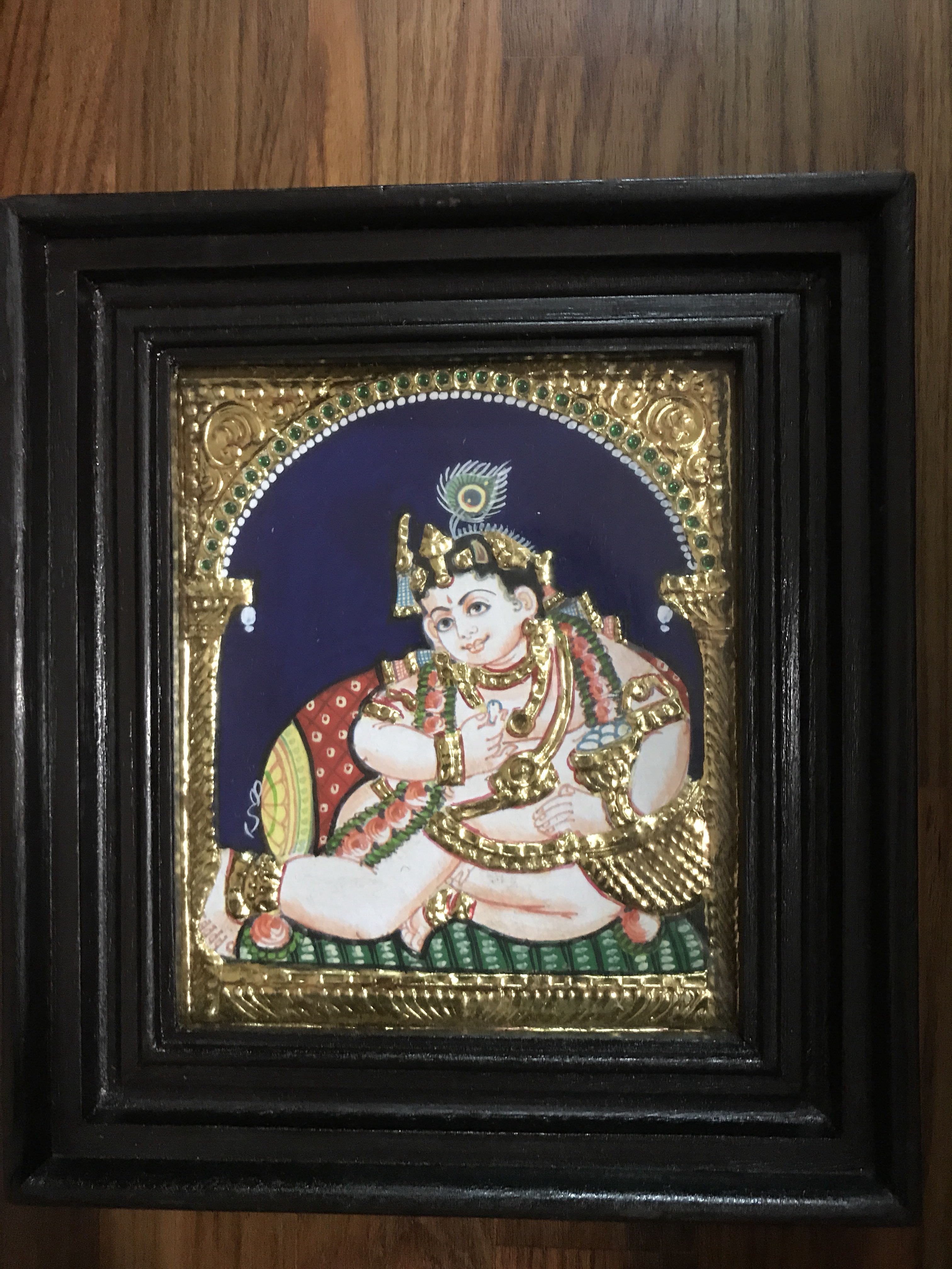 Original Tanjore paintings with teak wood frame, Furniture & Home ...