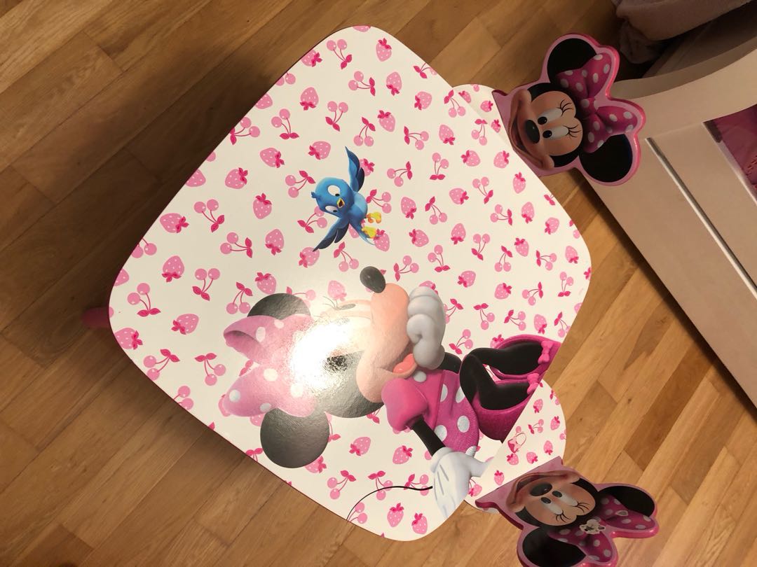 Minnie Mouse Table & 2 Chairs, Babies & Kids, Baby Nursery & Kids ...