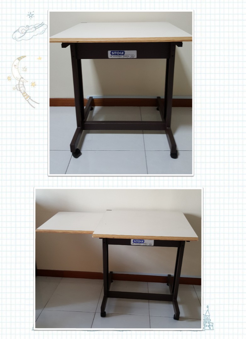 Adjustable terminal table, Furniture & Home Living, Furniture, Tables ...