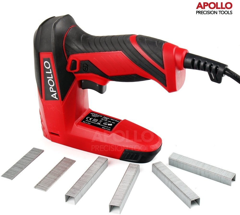 Apollo Electric Dual Function Staple Gun & Brad Nailer, including 10mm ...