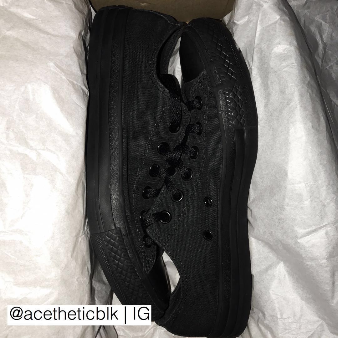 Original Converse Plain Black, Men's Fashion, Footwear, Sneakers on ...