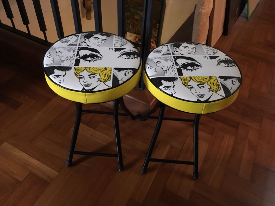 Pair of Pop Art Stools, Furniture & Home Living, Furniture, Tables ...