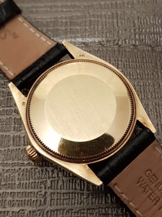 Rolex 1005 solid gold Oyster Perpetual, Luxury, Watches on Carousell