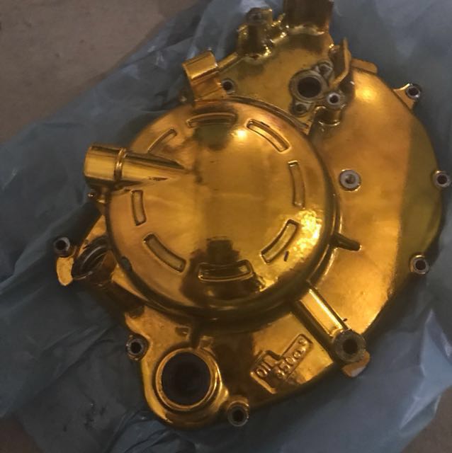 125z gold engine cover, Motorcycles, Motorcycle Accessories on Carousell