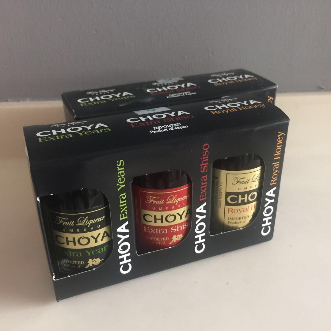 CHOYA UMESHU - EXTRA SERIES SET (50ML X 3), Food & Drinks, Alcoholic Beverages on Carousell
