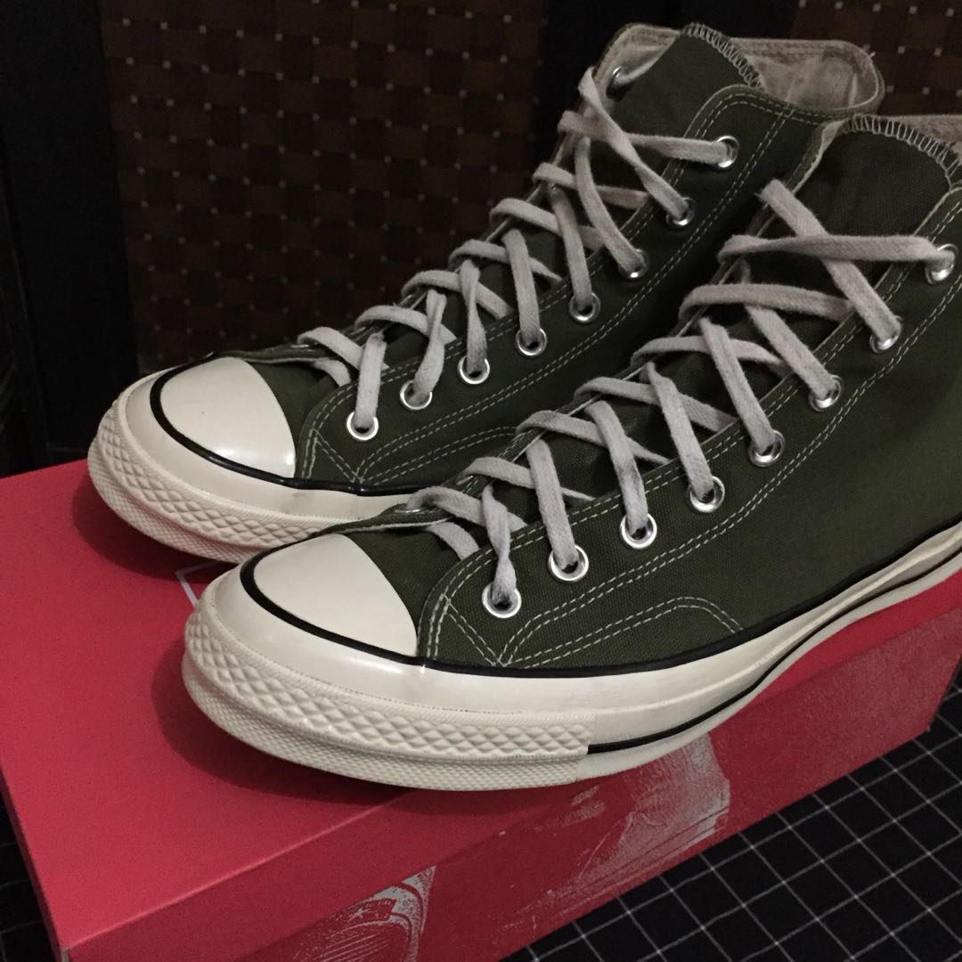 Converse CT High 70s Herbal Green, Fesyen Pria, Sepatu di Carousell