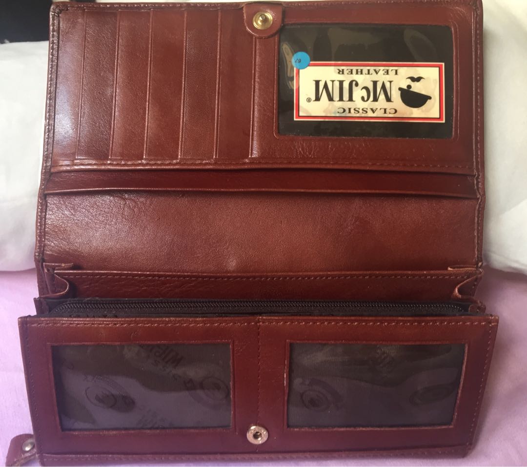 Original McJIM Ladies Long wallet (genuine leather), Women's Fashion ...