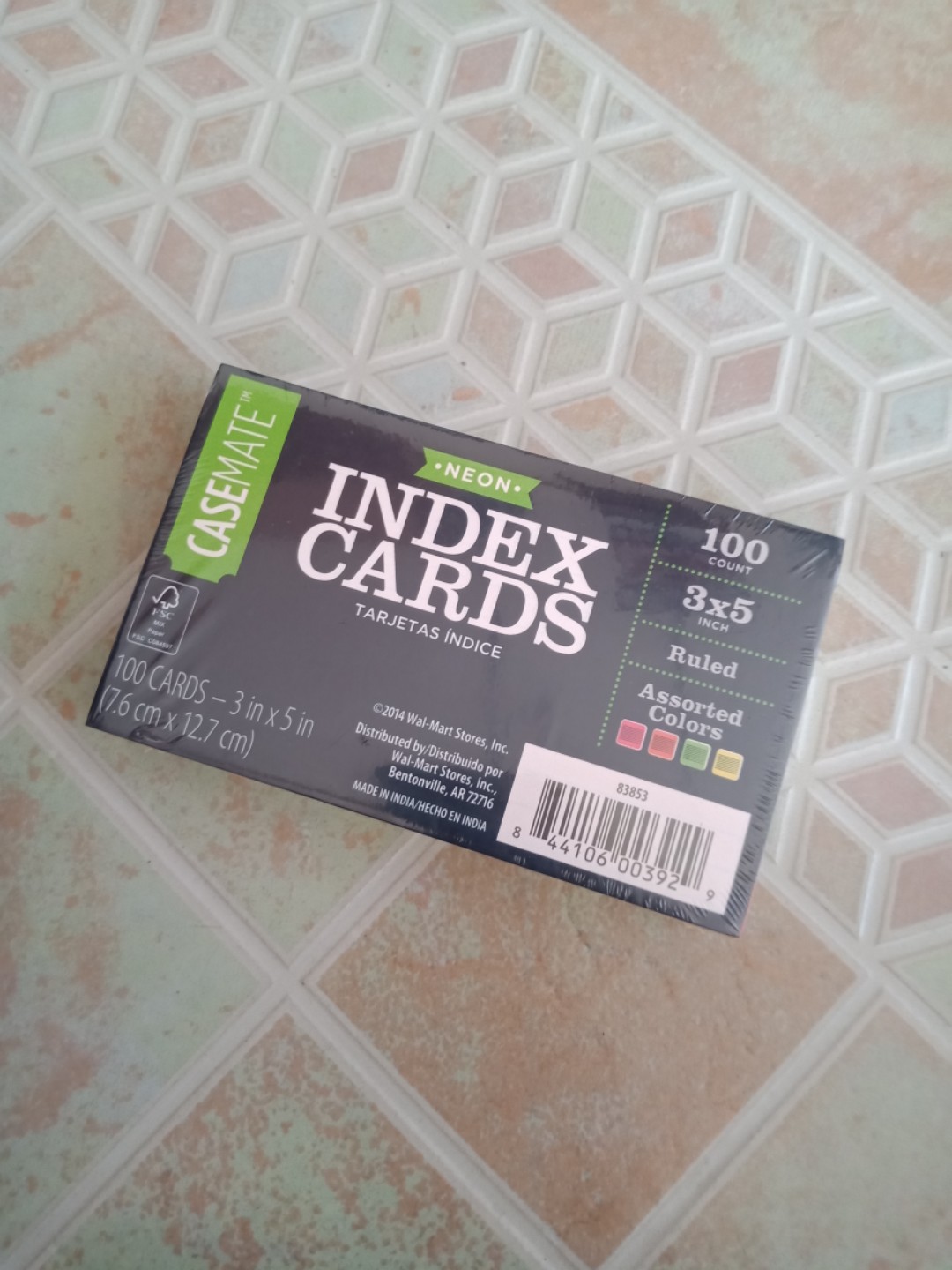 Casemate Neon Ruled Index Cards 100ct on Carousell