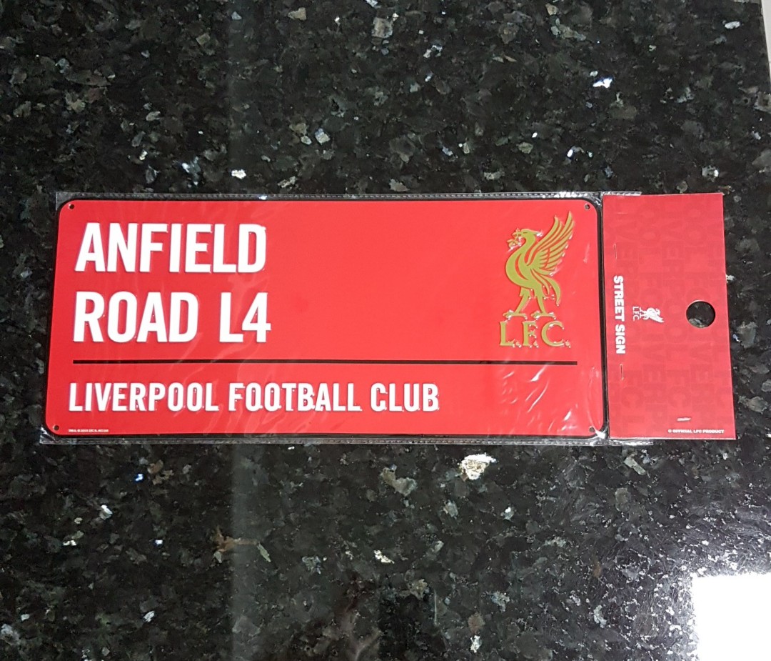 Liverpool FC Anfield Road Red Street Sign, Hobbies & Toys, Memorabilia ...