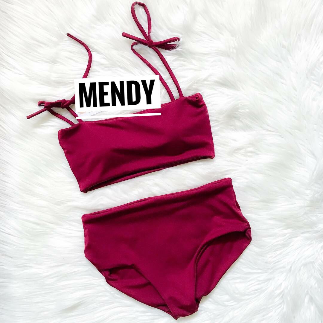 Maroon Thin String Bikini Pair, Women's Fashion, Swimwear, Bikinis ...