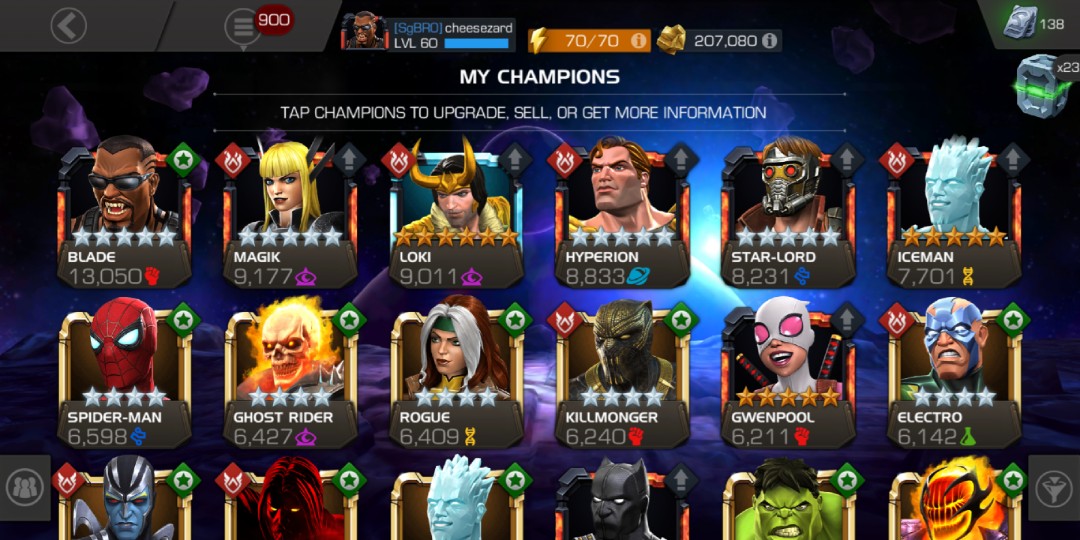 Marvel MCOC Account R5 Blade + Hyperion 5* DUPED, Video Gaming, Gaming ...