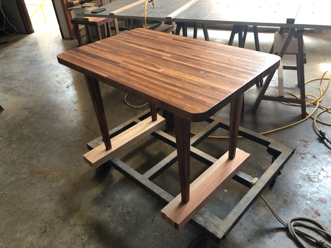 Merbau Finger Joint Dining Table, Furniture & Home Living, Furniture ...