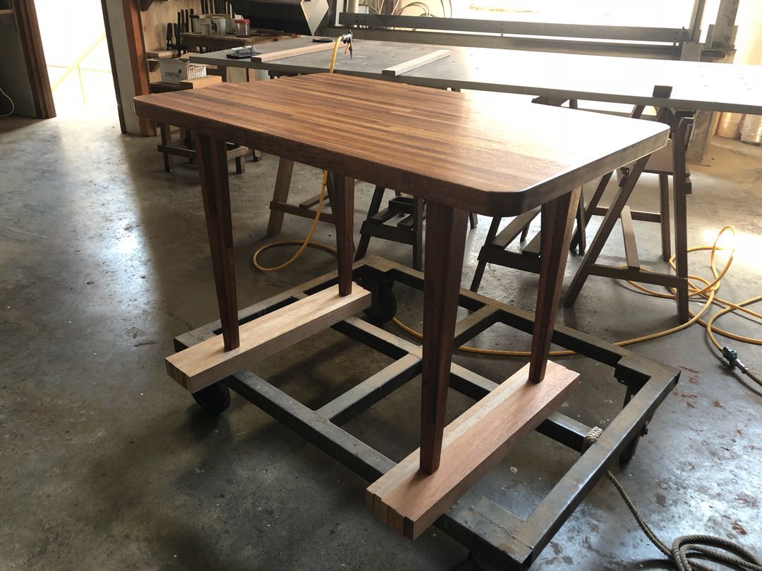 Merbau Finger Joint Dining Table, Furniture & Home Living, Furniture ...