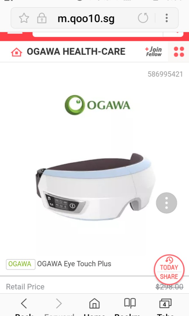 Ogawa Eye Touch, Health & Nutrition, Massage Devices on Carousell