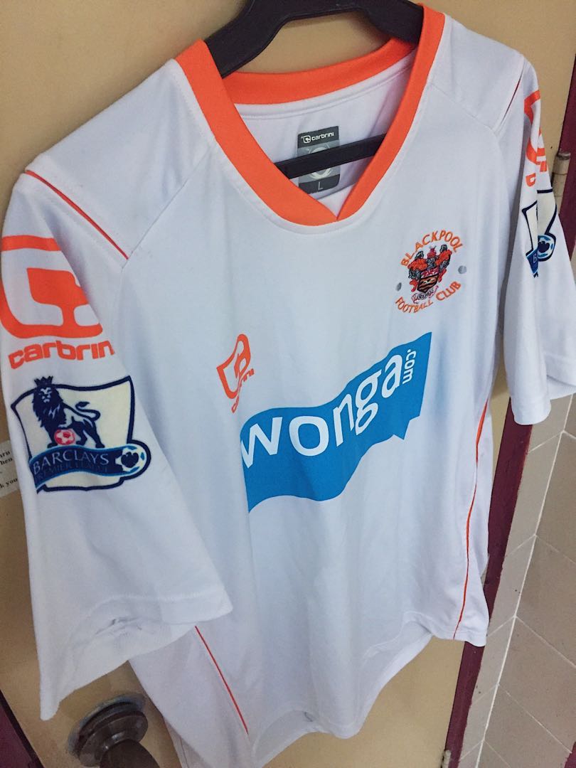 Original CARBRINI Blackpool FC Football Soccer Jersey Shirt Size Large ...