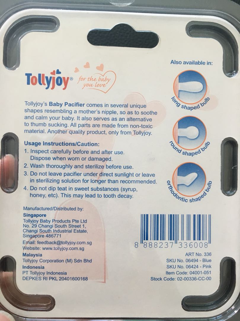 Tollyjoy pacifier, Babies & Kids, Nursing & Feeding, Weaning & Toddler ...