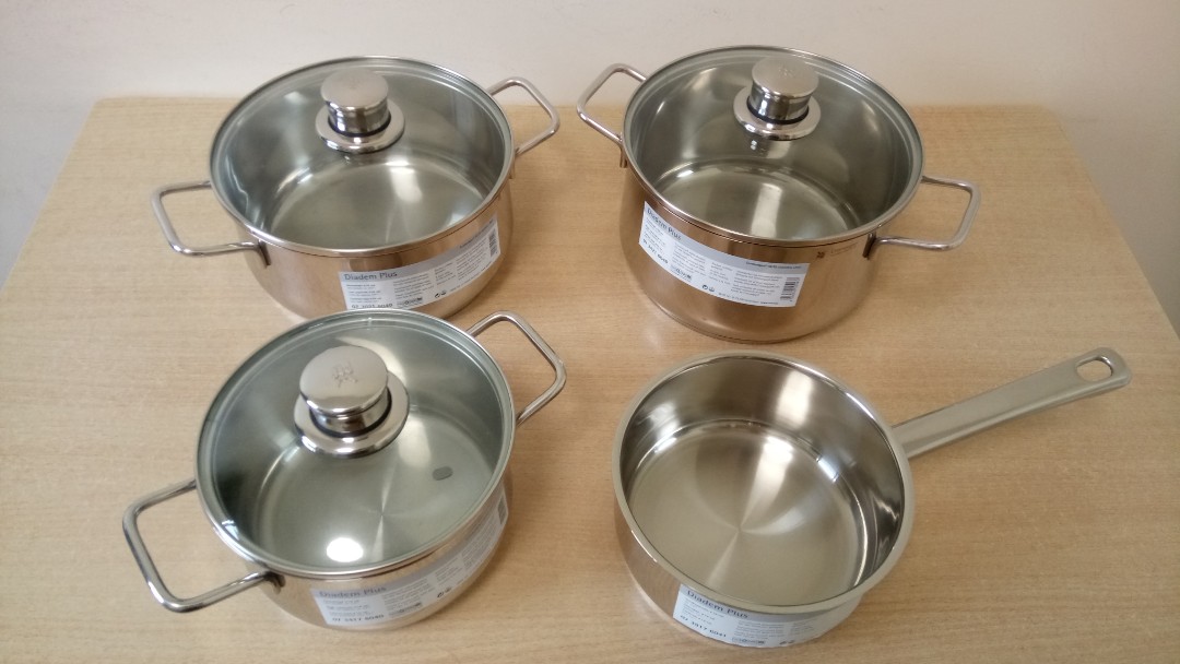 WMF Diadem Plus Cookware Set 4 Pieces, Furniture & Home Living ...