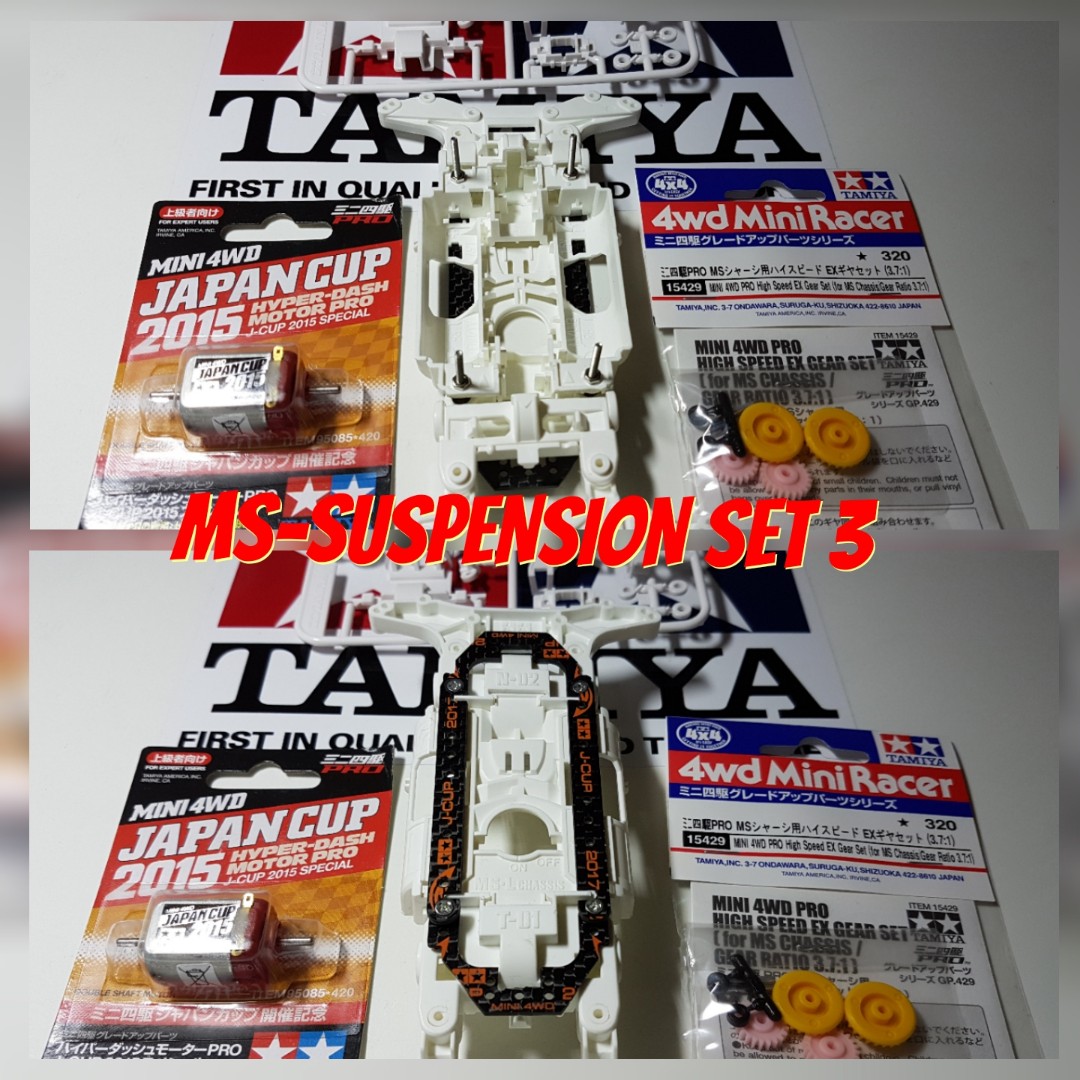 [Mini 4WD] Tamiya Combined MS Chassis with Suspension Set, Hobbies ...