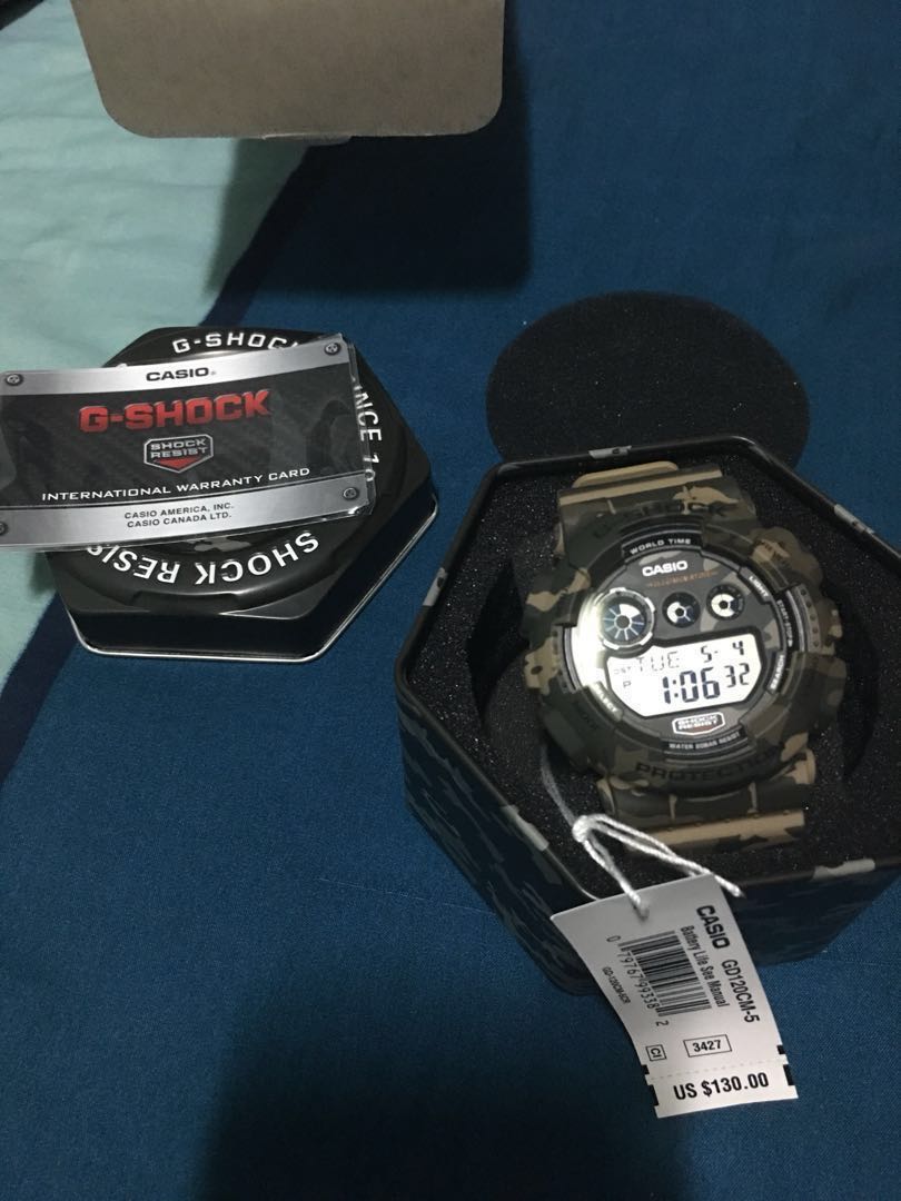 Casio G-Shock GD120CM-5CR Camo, Luxury, Watches on Carousell