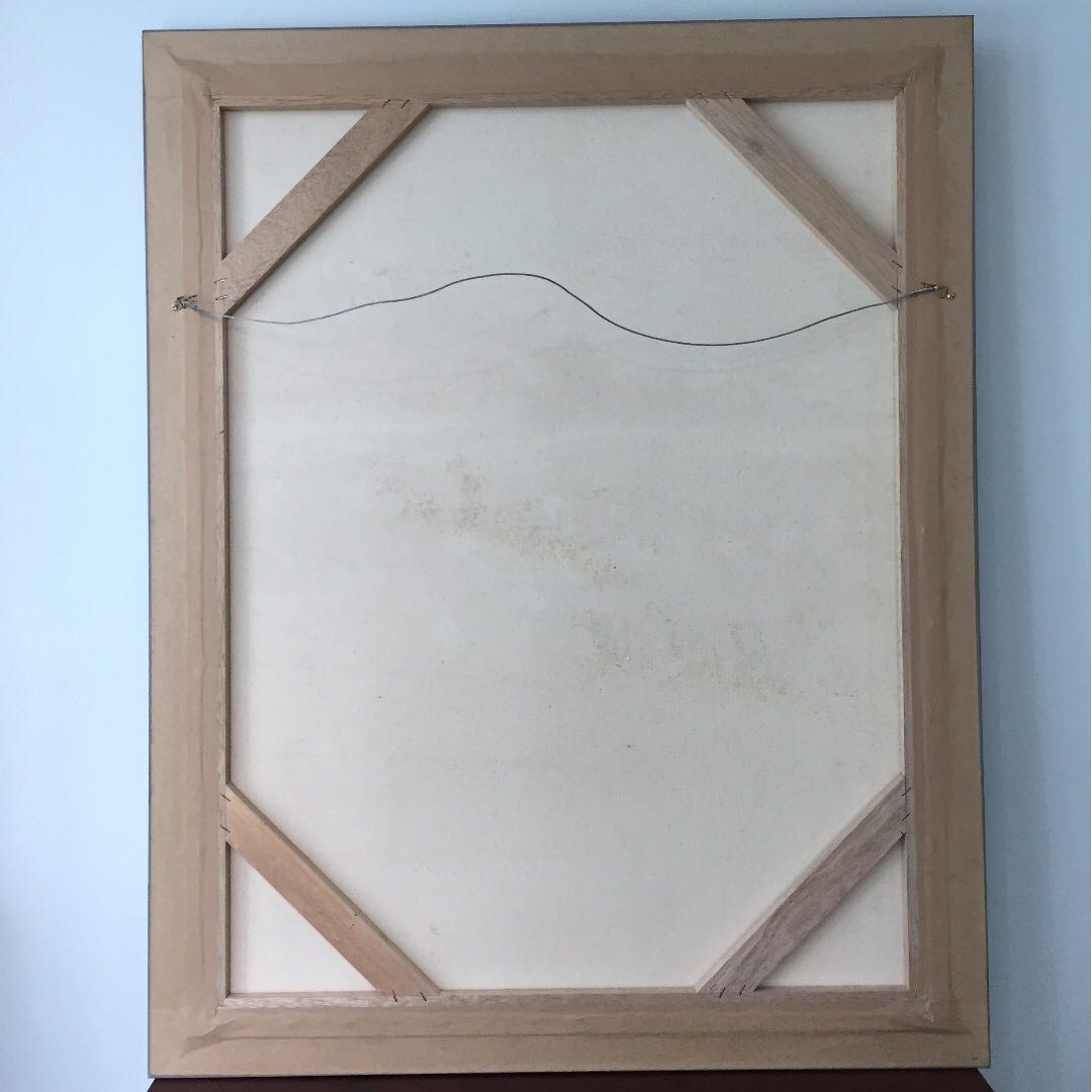 Exquisite Balinese Painting on Canvas - Rural Rice Fields, Furniture ...