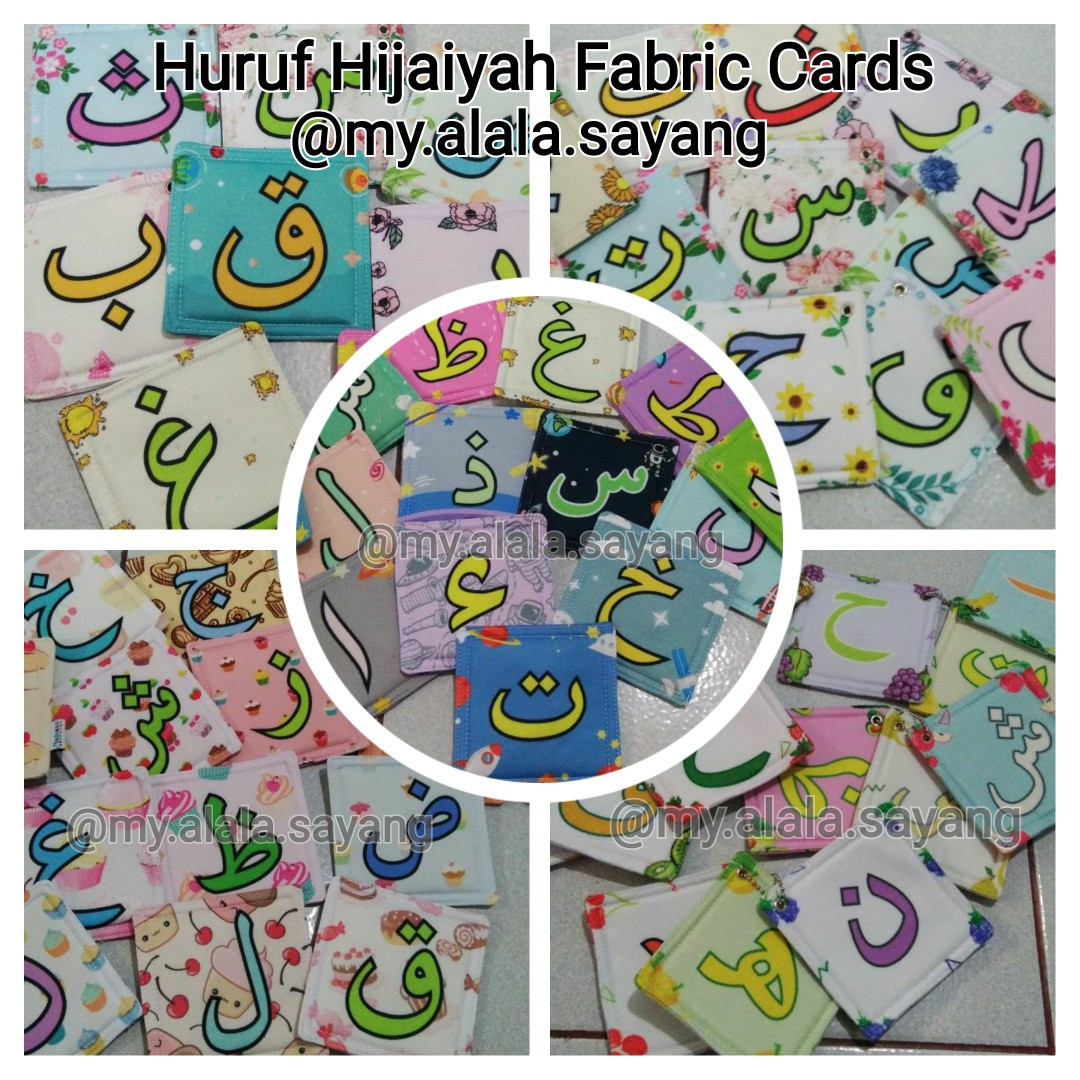 Huruf Hijaiyah Fabric Cards, Hobbies & Toys, Books & Magazines ...