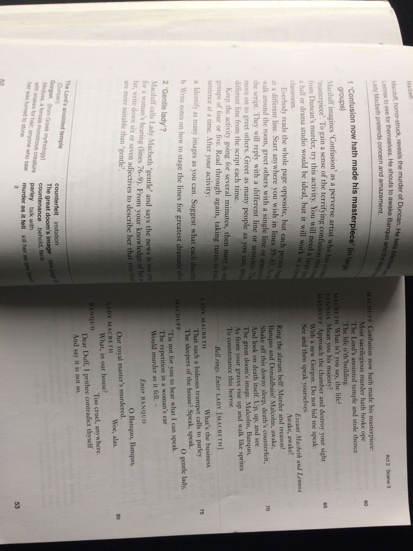 Macbeth- full text with commentary/notes, Hobbies & Toys, Books ...