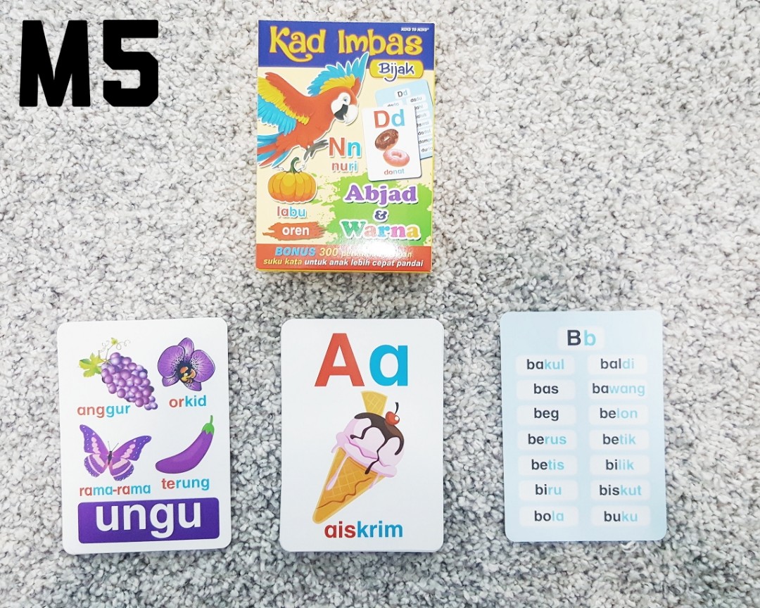 Malay Language Flashcards (Suitable for above 2 years), Hobbies & Toys ...