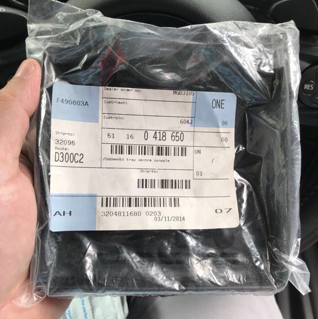 Mini Cooper Genuine Center Console Tray, Car Accessories on Carousell