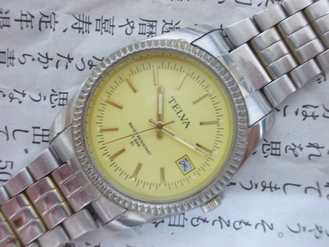 Original Telva Gent Watch Japan, Men's Fashion, Watches & Accessories ...