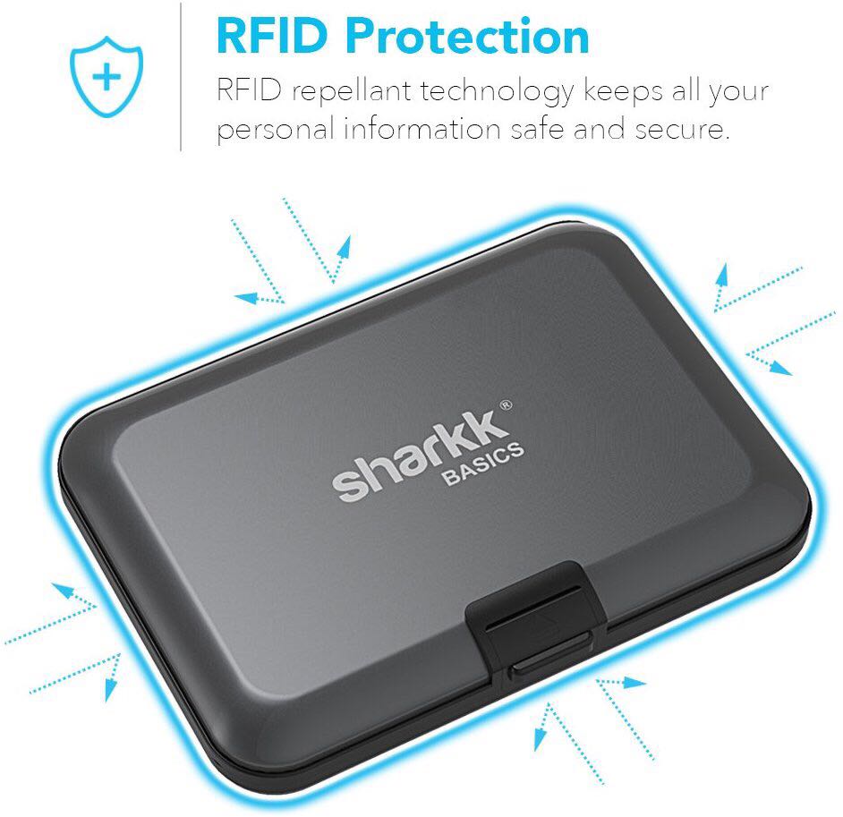 Sharkk Basics Card ID Wallet RFID Aluminum Protected Water Resistant ...