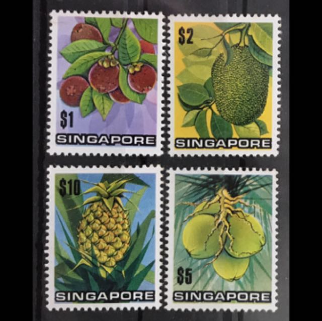 Singapore Stamps (set) 1973 Mint Fruits 4v $1-$10 (slight Gum Toned ...
