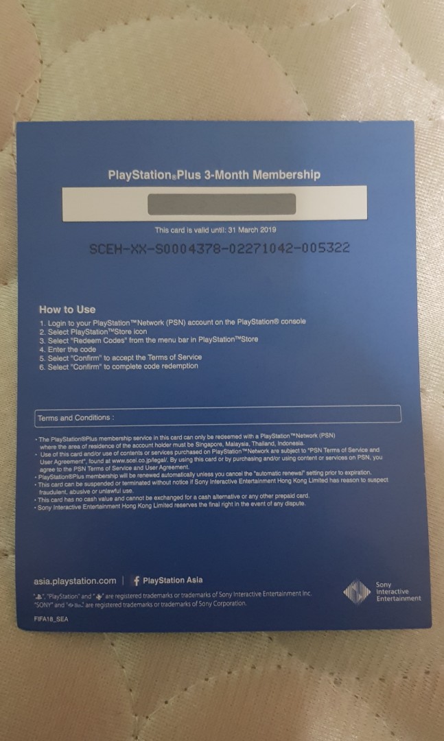 Sony playstation plus 3 months subscription (SEA Region), Video Gaming ...