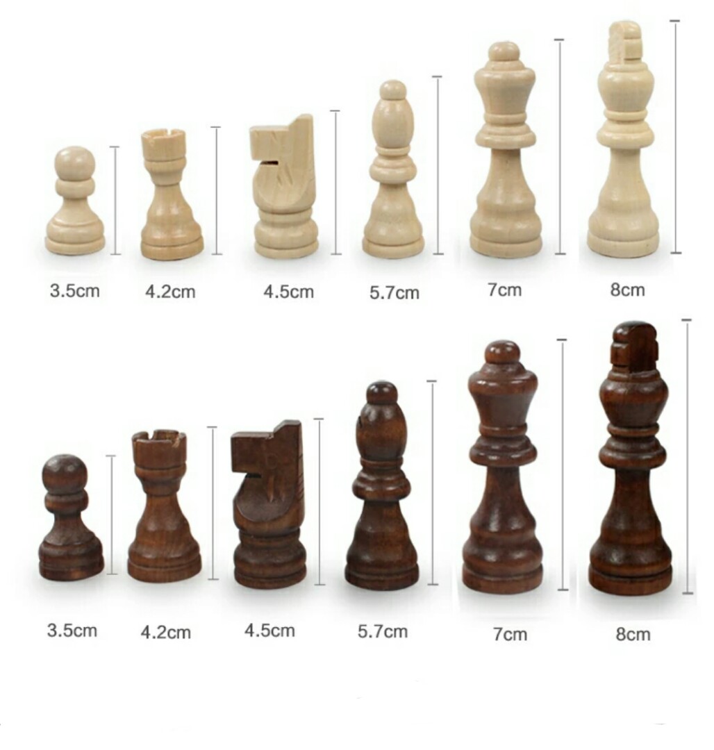 (Preorder) Goki wooden chess 32x32cm, king 7cm, extra queen, Hobbies ...