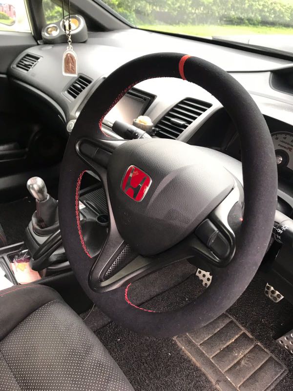 Alcantara FD2R steering wheel rewrap, Car Accessories, Accessories on ...