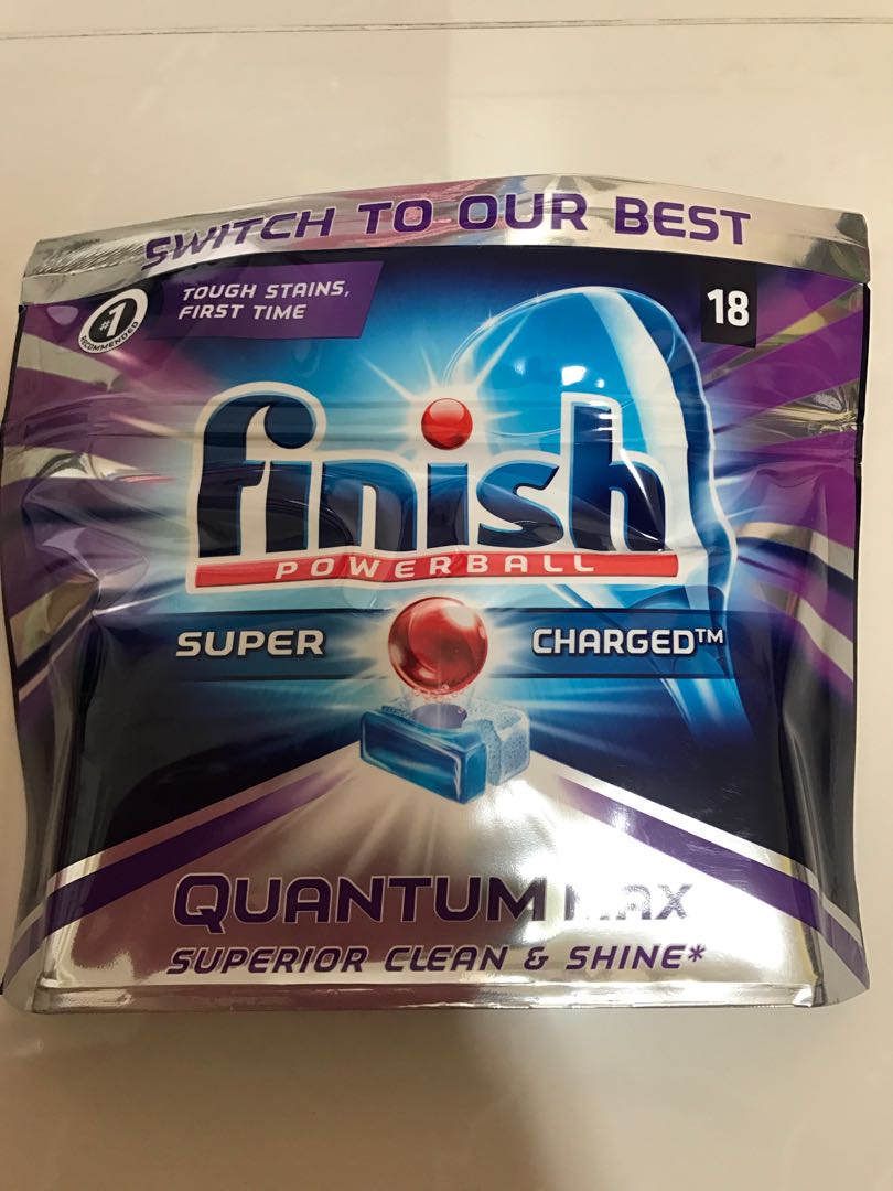 FINISH Quantum Max Super Charged PowerBall Dishwasher Tablets ...