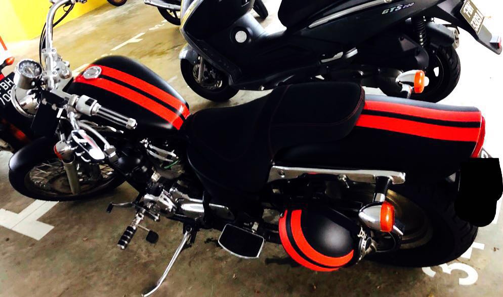 Honda Steed 400 Insipired Harley Design Matte Black Nego, Motorcycles ...