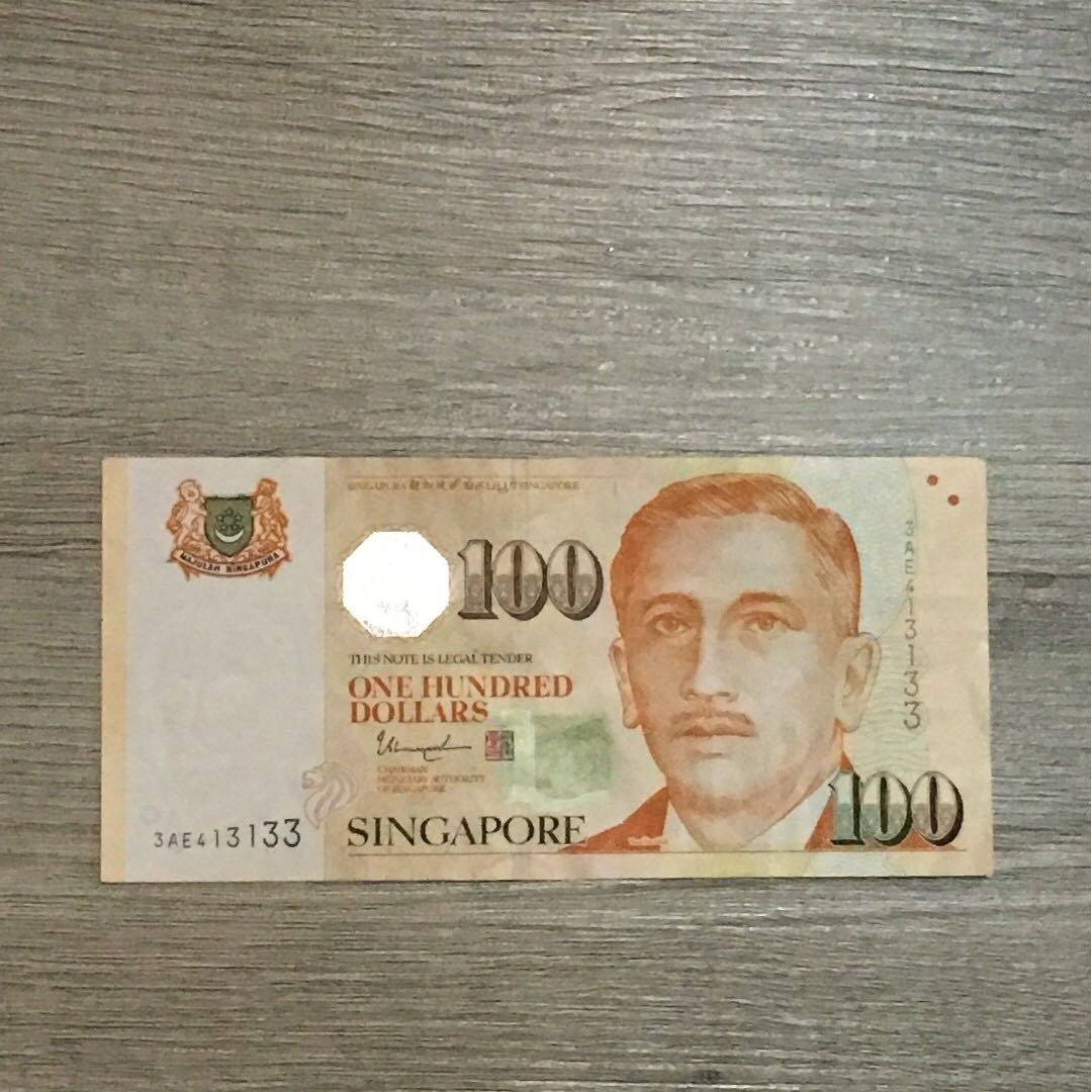 Nice number $100 Singapore note, Hobbies & Toys, Memorabilia ...