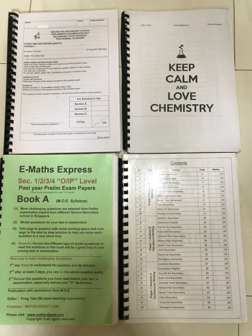 O level notes/practice papers, Books & Stationery, Textbooks on Carousell
