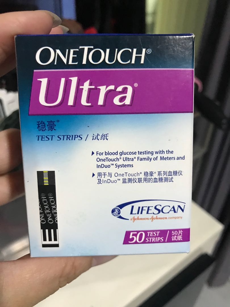 One Touch Ultra Test strips 50s, Health & Nutrition, Health Monitors ...