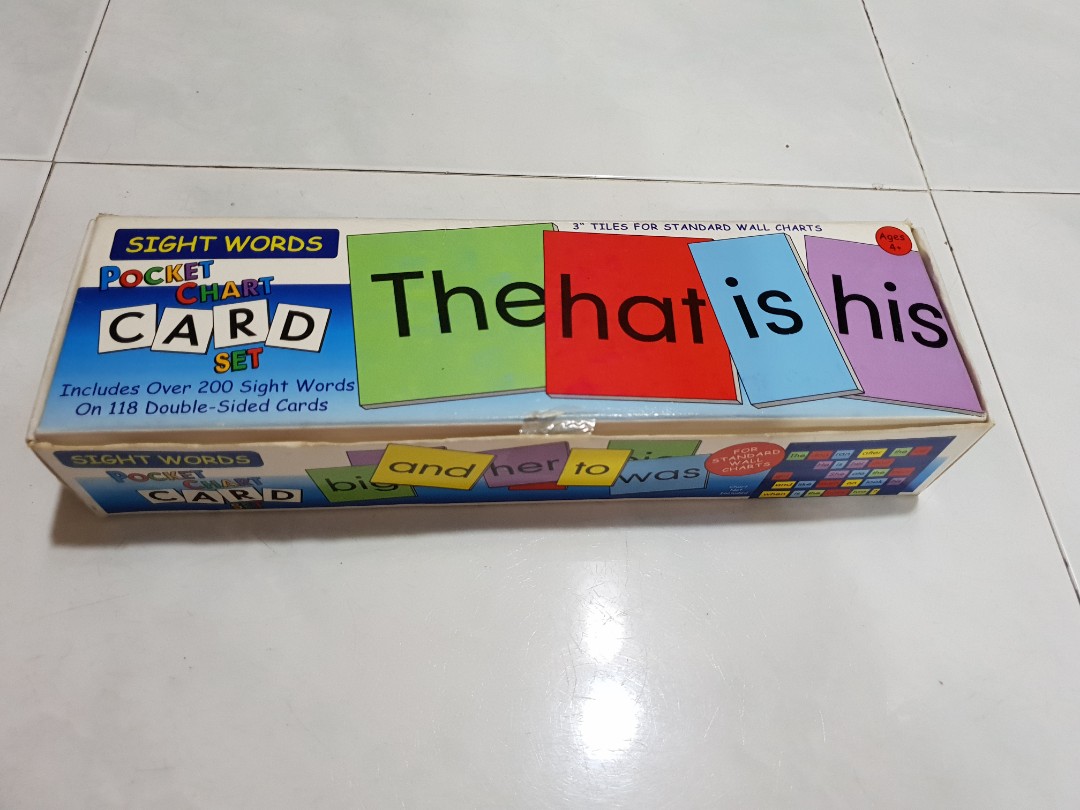 Sight words pocket chart card set, Hobbies & Toys, Books & Magazines ...