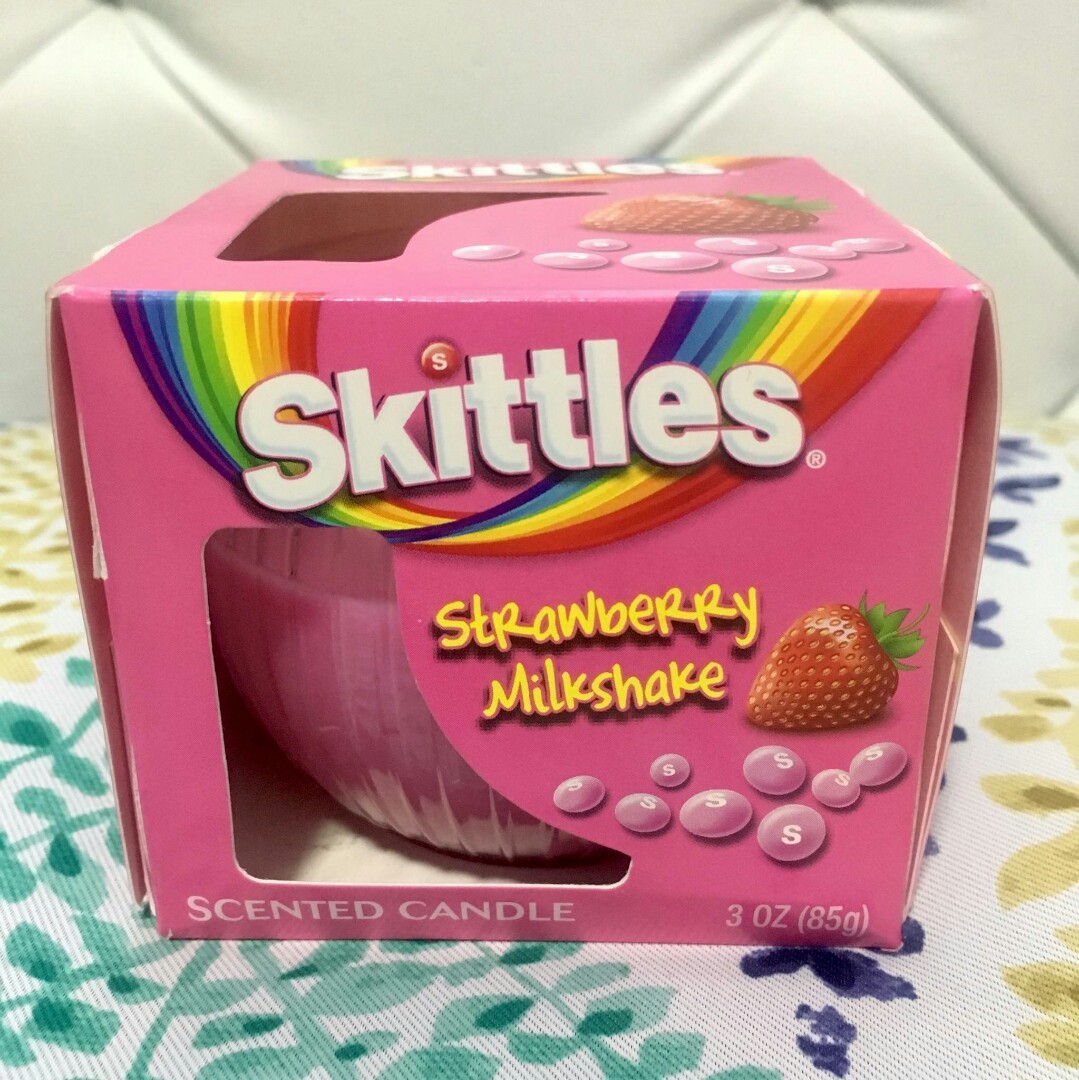 Skittles Strawberry Milkshake Scented Candle, Furniture & Home Living ...