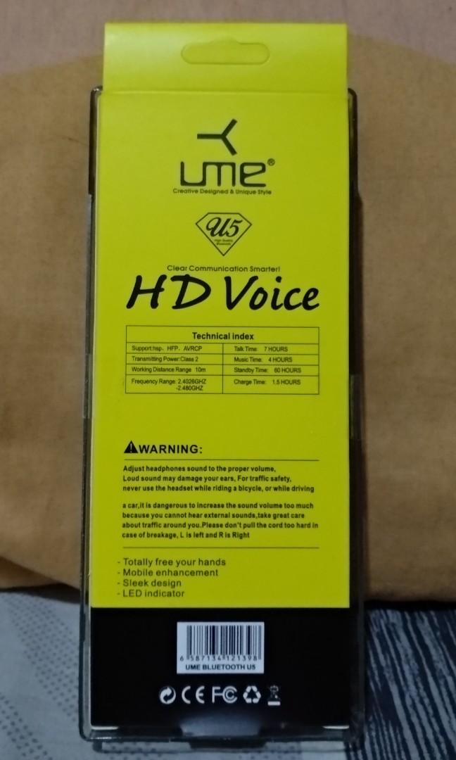 UME U5 Bluetooth Headset, Audio, Headphones & Headsets on Carousell