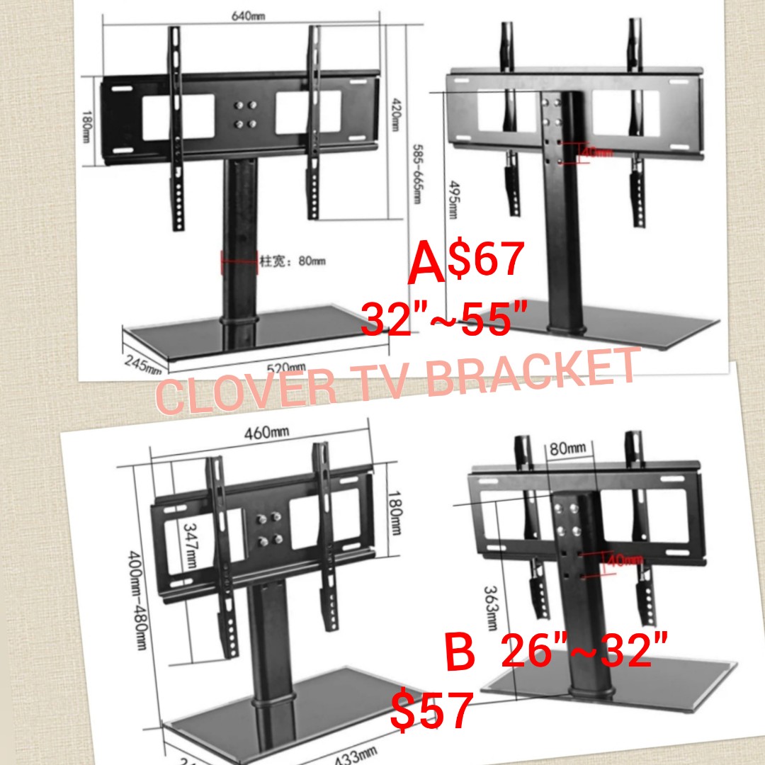 Universal TV table top TV stand/bracket/wall mount/ceiling mount, Home ...