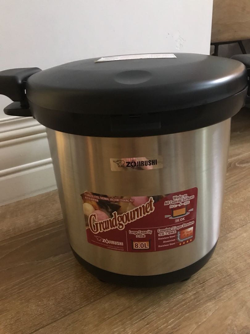 Zojirushi stainless steel thermal vacuum cooking pot (8l), TV & Home ...