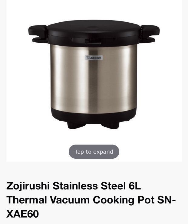 Zojirushi stainless steel thermal vacuum cooking pot (8l), TV & Home ...